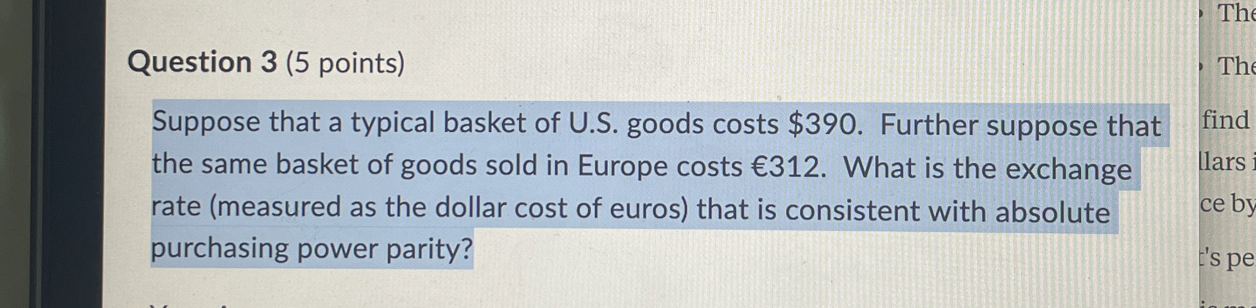 Solved Question 3 (5 ﻿points)Suppose that a typical basket | Chegg.com