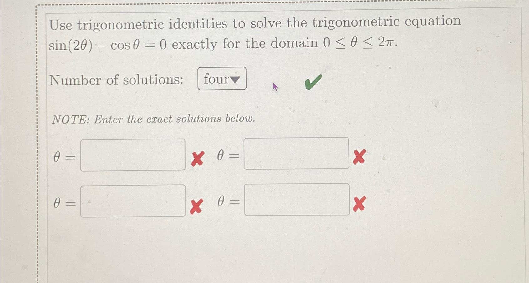Solved Use trigonometric identities to solve the | Chegg.com