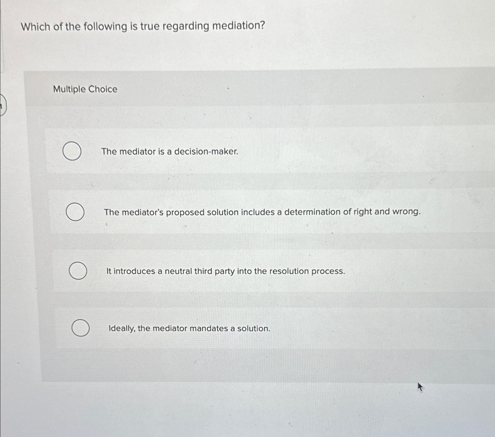 Solved Which of the following is true regarding | Chegg.com