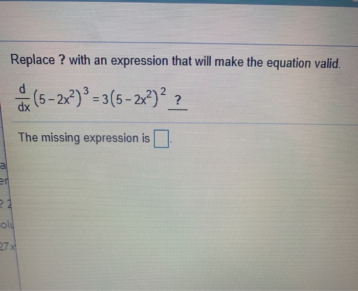 Solved Replace ? with an expression that will make the | Chegg.com
