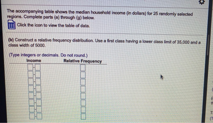 Solved accompanying table shows the median household income | Chegg.com