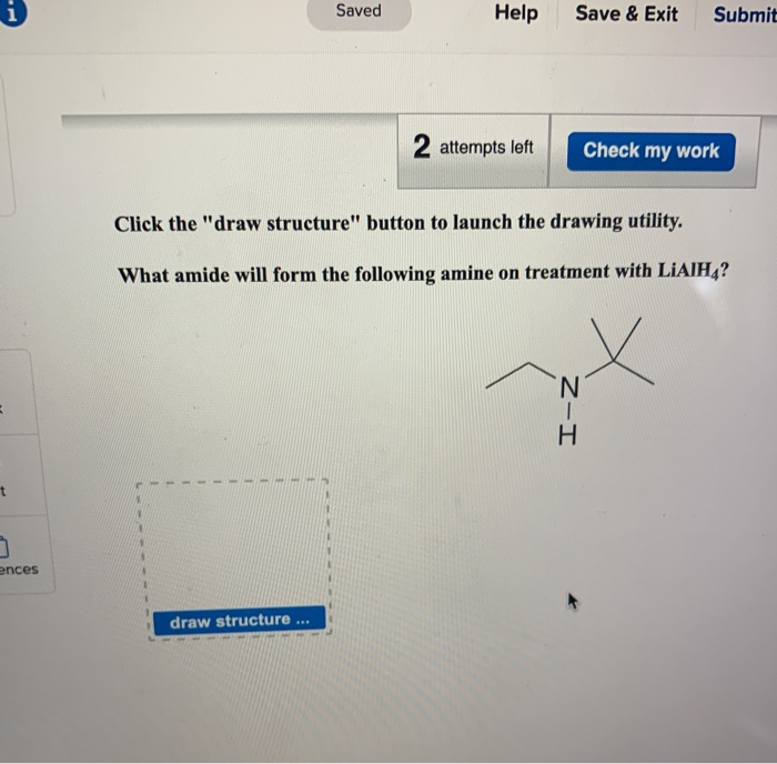 Solved Saved Help Save & Exit Submit 2 attempts left Check | Chegg.com