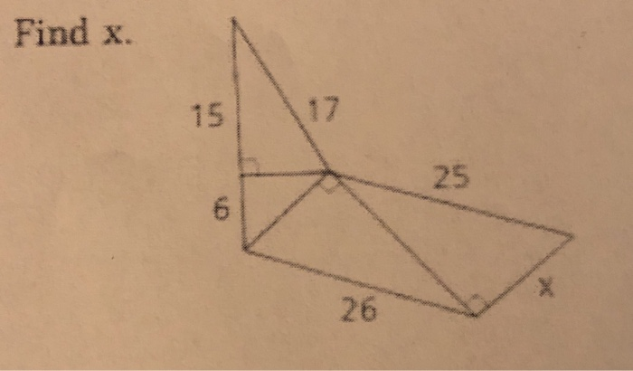 Solved Find x. 15 17 25 26 | Chegg.com
