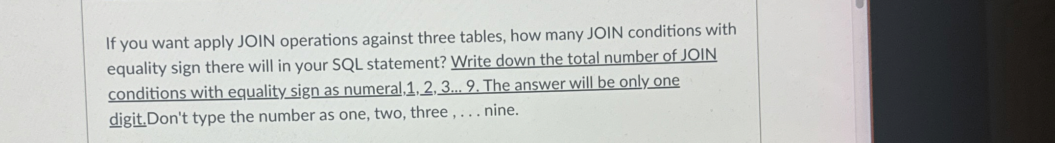 Solved If you want apply JOIN operations against three | Chegg.com
