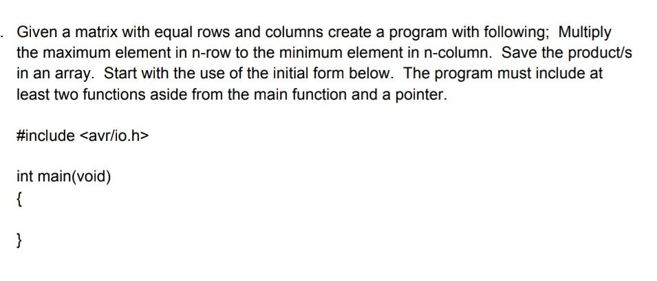Solved C programming language. Complete code with | Chegg.com