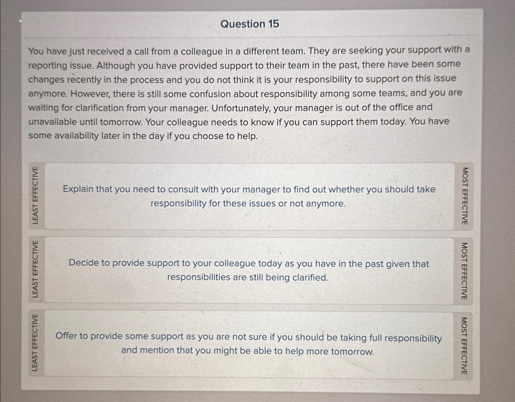 Solved Question 15You have just received a call from a | Chegg.com