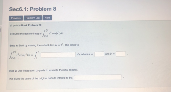 Solved Sec6.1: Problem 8 Previous Problem List Next (2 | Chegg.com