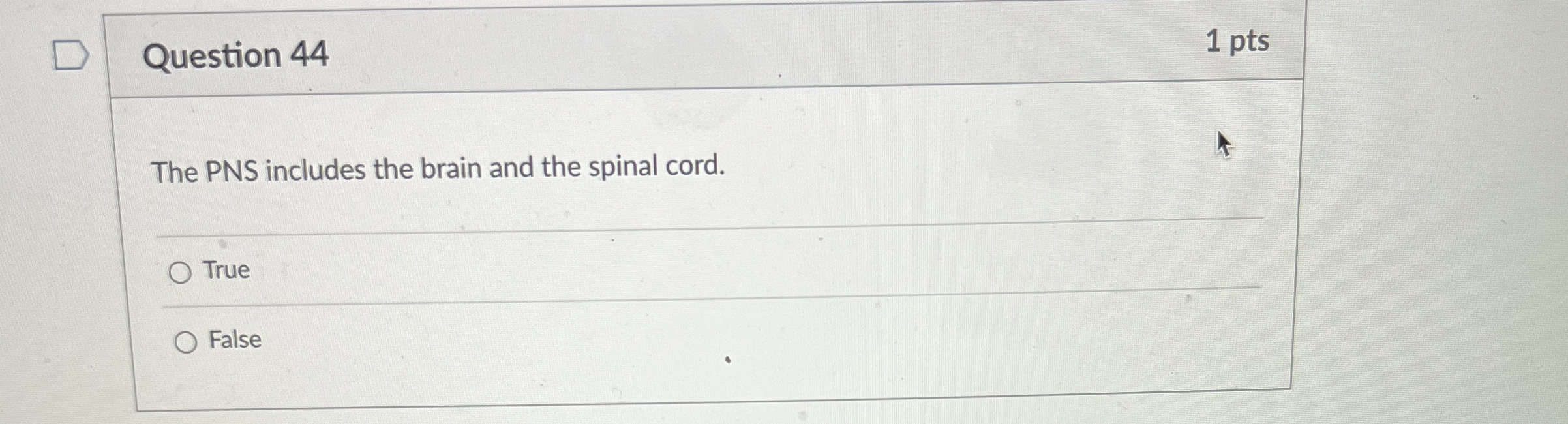 Solved Question 441 ﻿ptsThe PNS includes the brain and the | Chegg.com