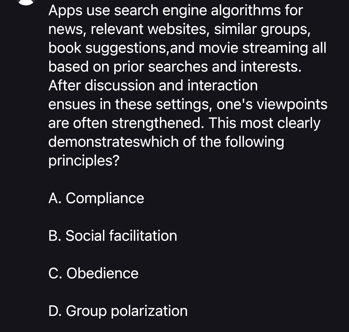 Solved Apps use search engine algorithms for news, relevant | Chegg.com
