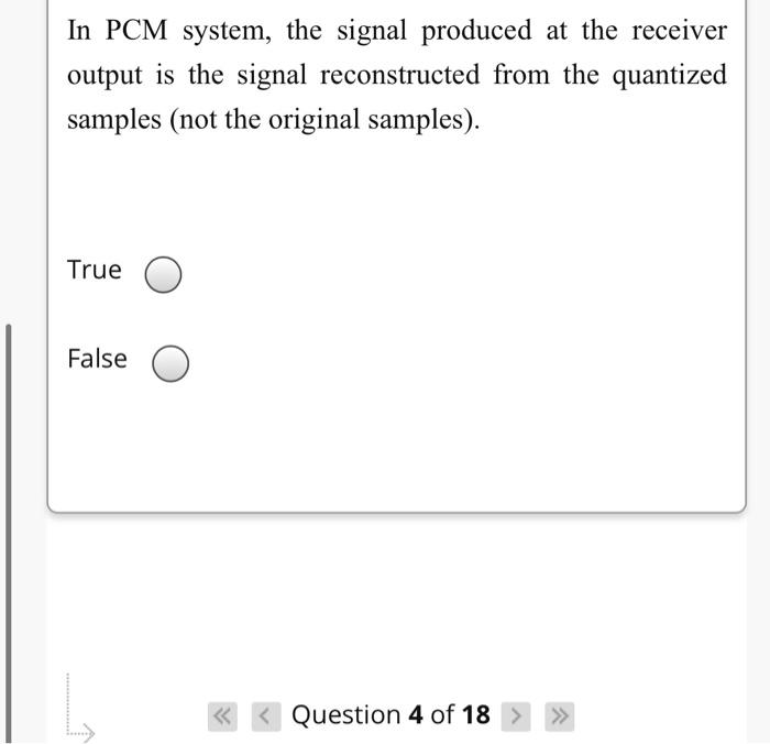 Solved In PCM system, the signal produced at the receiver | Chegg.com