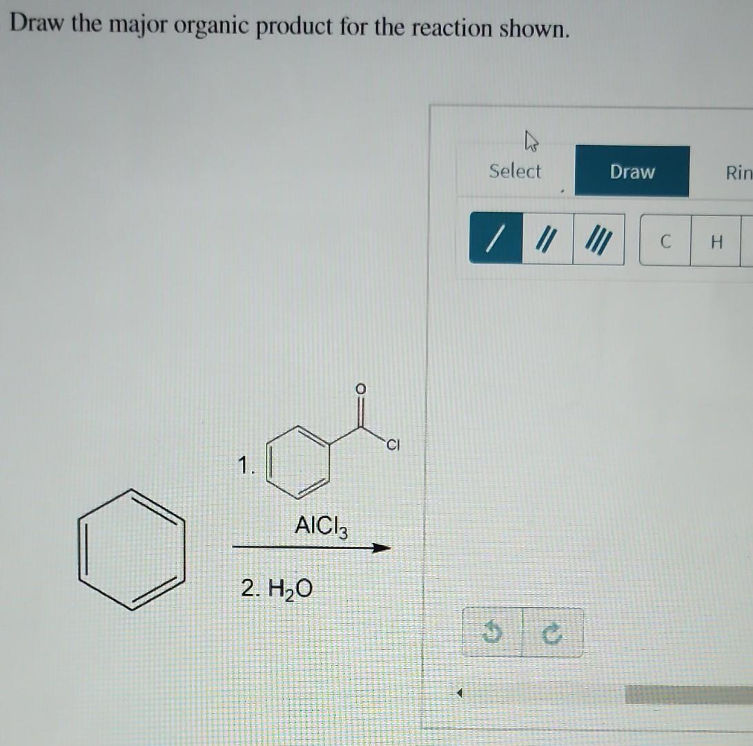 Solved Draw the major organic product for the reaction | Chegg.com
