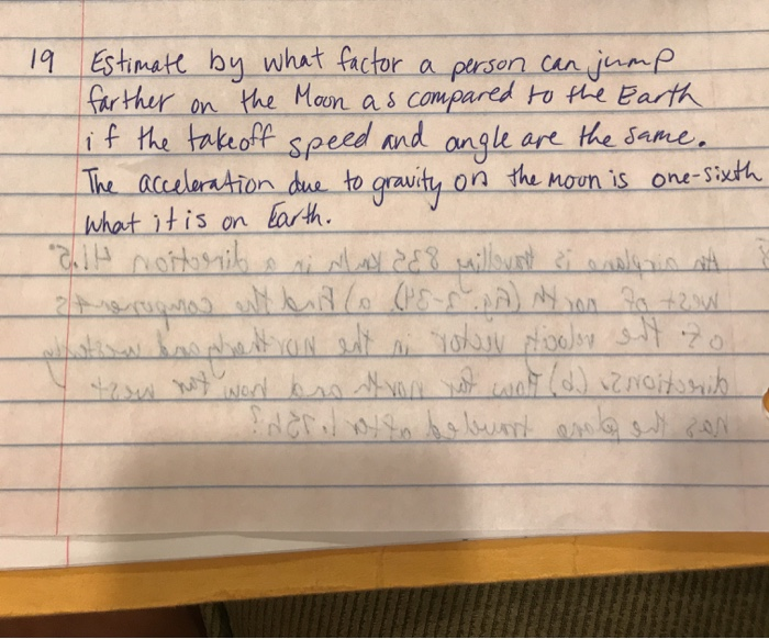 Solved 19 Estimate by what factor a person can jump farther | Chegg.com