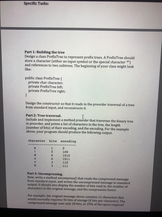 Solved Problem 1. Prefix Tree (50) Descriptions: Write a | Chegg.com