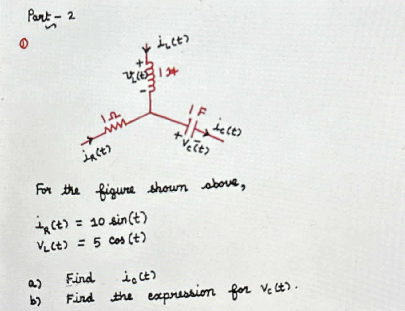 Solved Part 2 1 For The Figure Shown