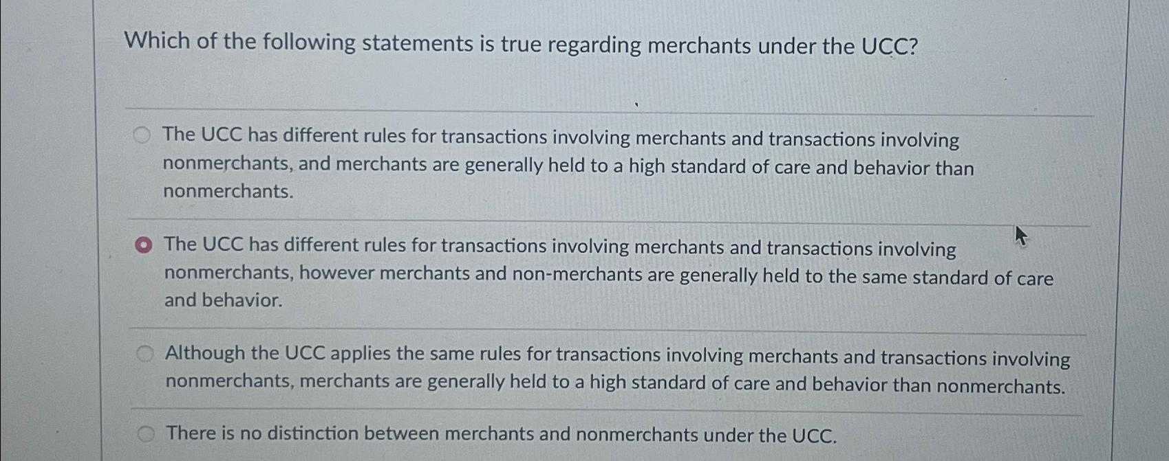 Solved Which of the following statements is true regarding | Chegg.com