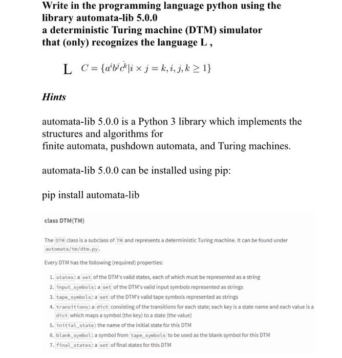 Solved Write in the programming language python using the | Chegg.com