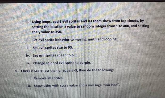 Solved 67% Sprite Lab coding Assignment Instructions 1. Open | Chegg.com