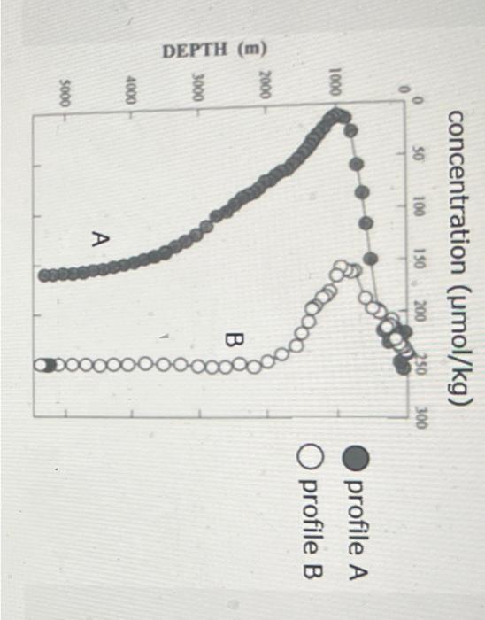 Solved concentration ( μmol/kg ) profile A profile BThe | Chegg.com