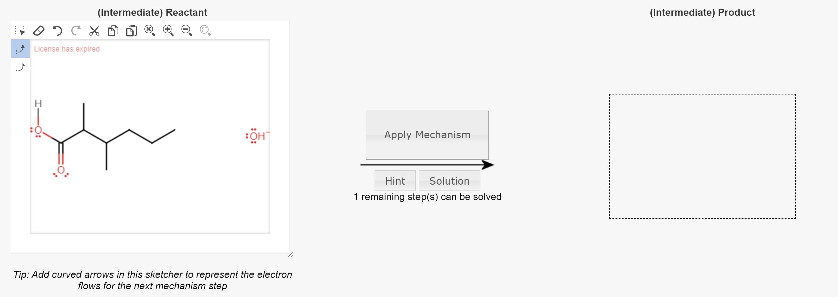 Solved (Intermediate) ﻿Reactant(Intermediate) ﻿ProductTip: | Chegg.com