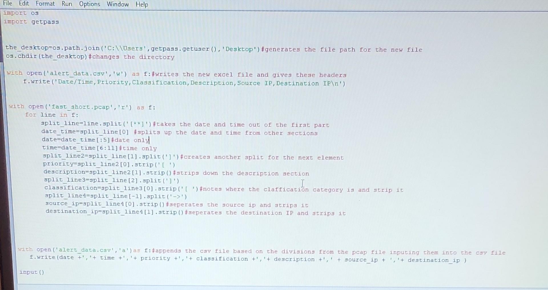 Solved why am I only getting one line or output instead of | Chegg.com