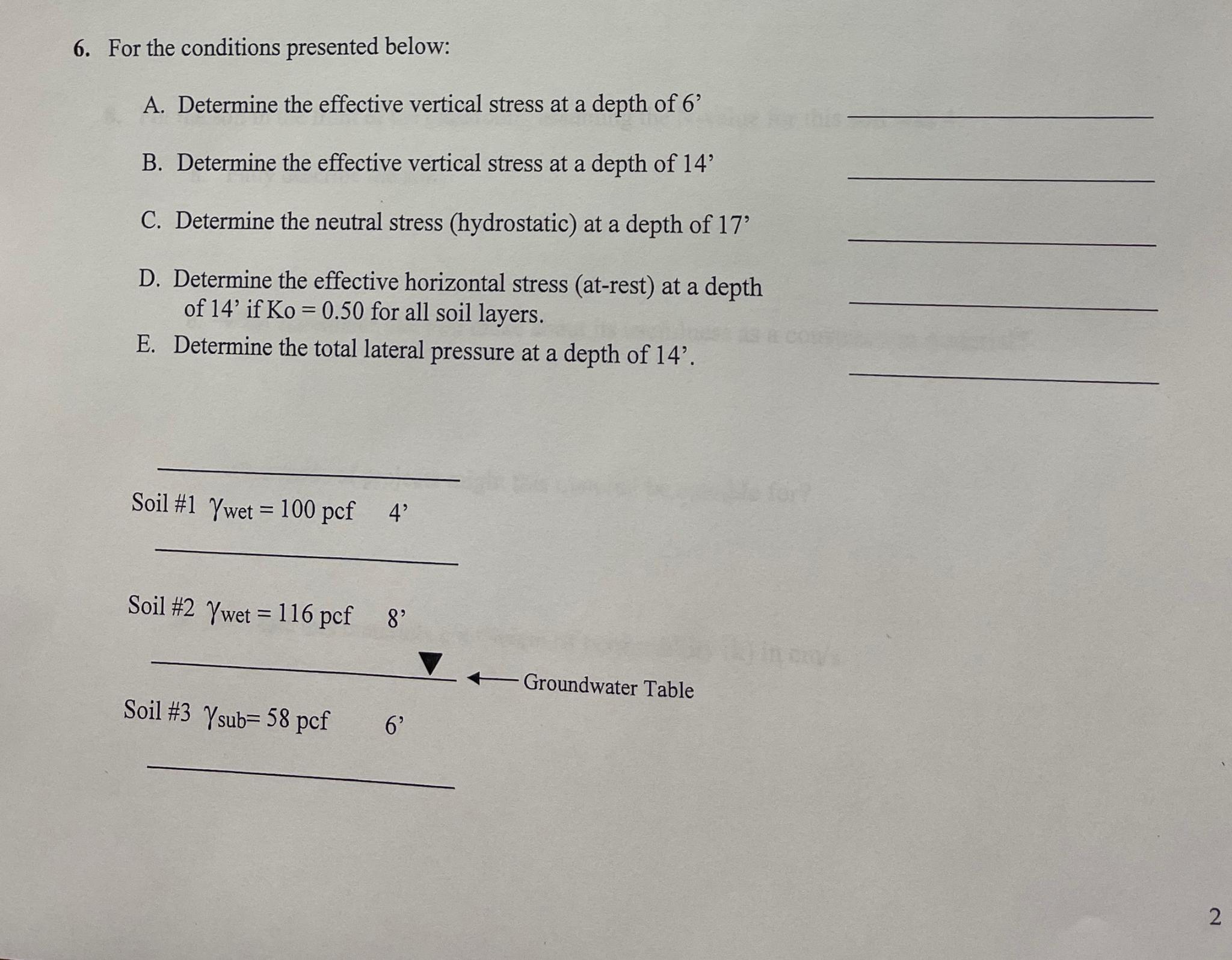 Solved For the conditions presented below:A. ﻿Determine the | Chegg.com