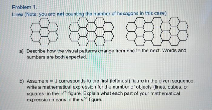Solved Problem 1. Lines (Note: you are not counting the | Chegg.com