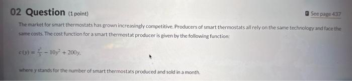 Solved 02 Question (1point) D See page 437 The market for | Chegg.com