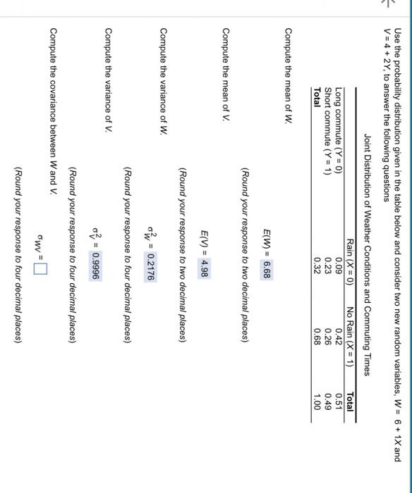 Solved Use the probability distribution given in the table | Chegg.com