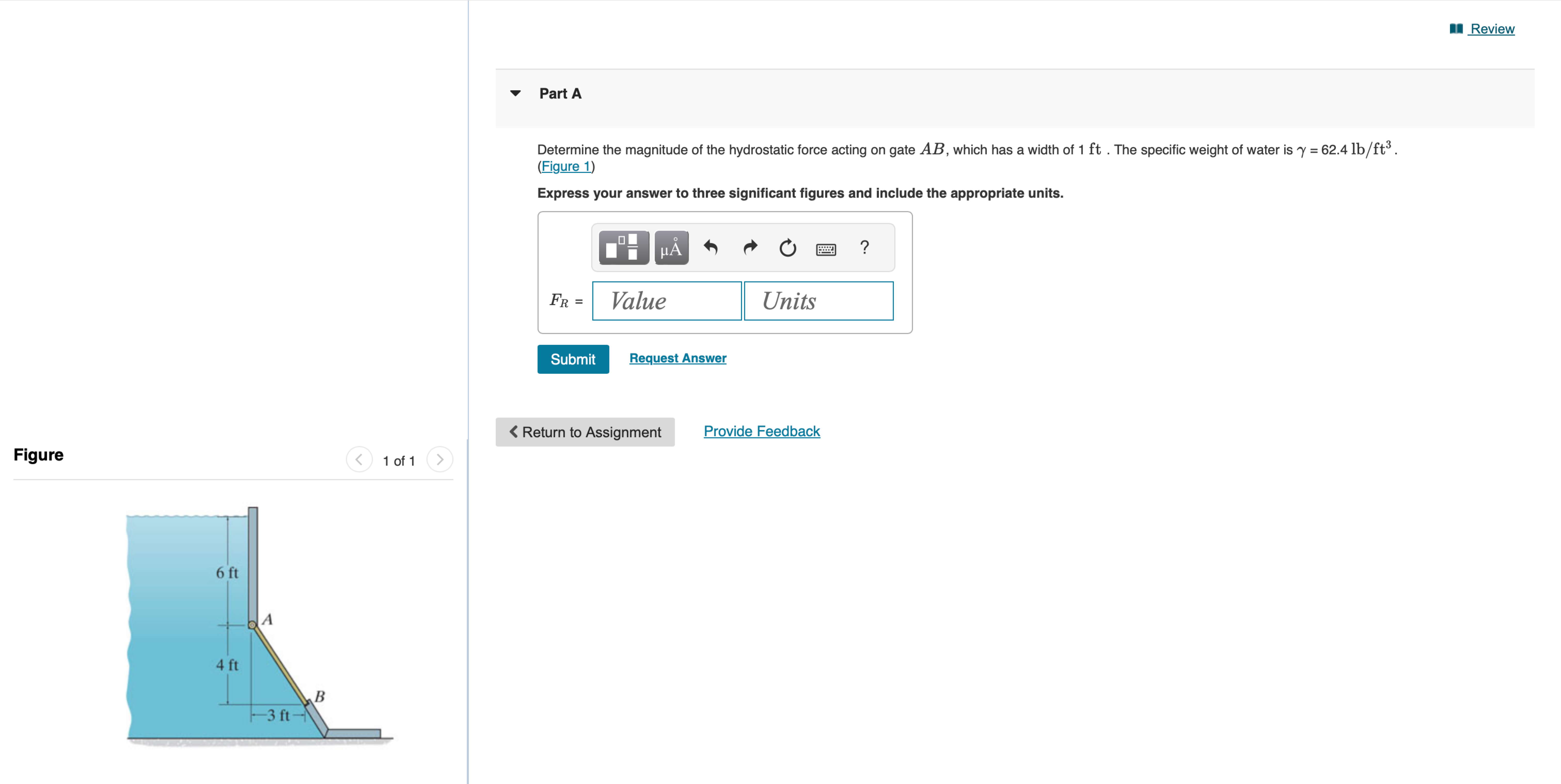Solved Part ADetermine the magnitude of the hydrostatic | Chegg.com