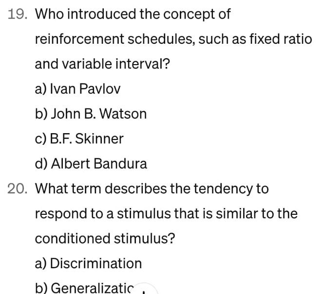 Solved Who introduced the concept of reinforcement | Chegg.com