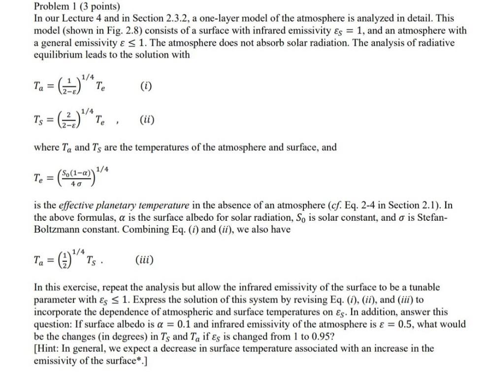Solved Problem 1 (3 points) In our Lecture 4 and in Section | Chegg.com
