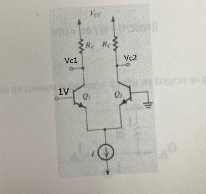Solved For the circuit below determine Vc1 and Vc2 with the | Chegg.com