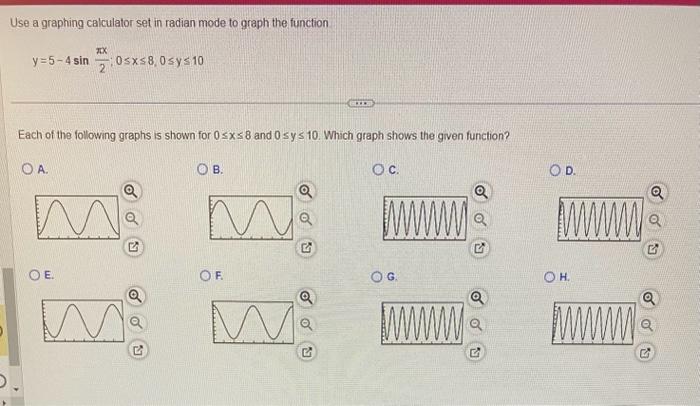 Solved Use a graphing calculator set in radian mode to graph | Chegg.com