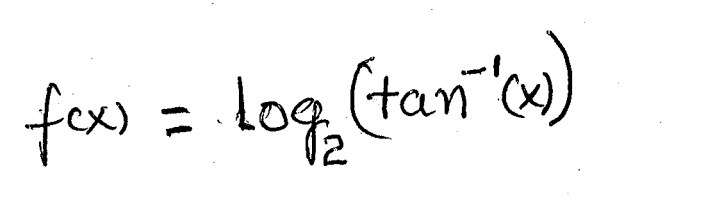 Solved f(x)=log2(tan-1(x)) ﻿Find the derivative | Chegg.com