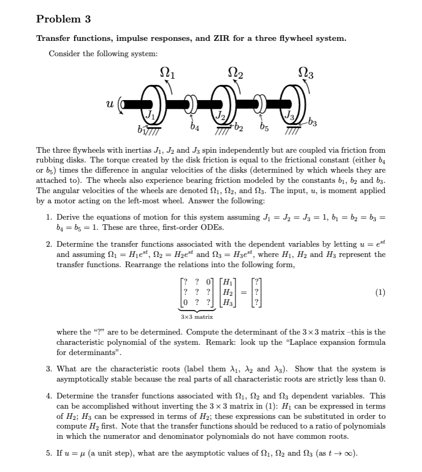 Solved Problem 3Transfer functions, impulse responses, and | Chegg.com