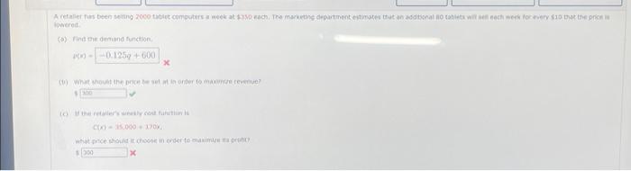 Solved A retaller has been selling 2000 tablet computers a | Chegg.com