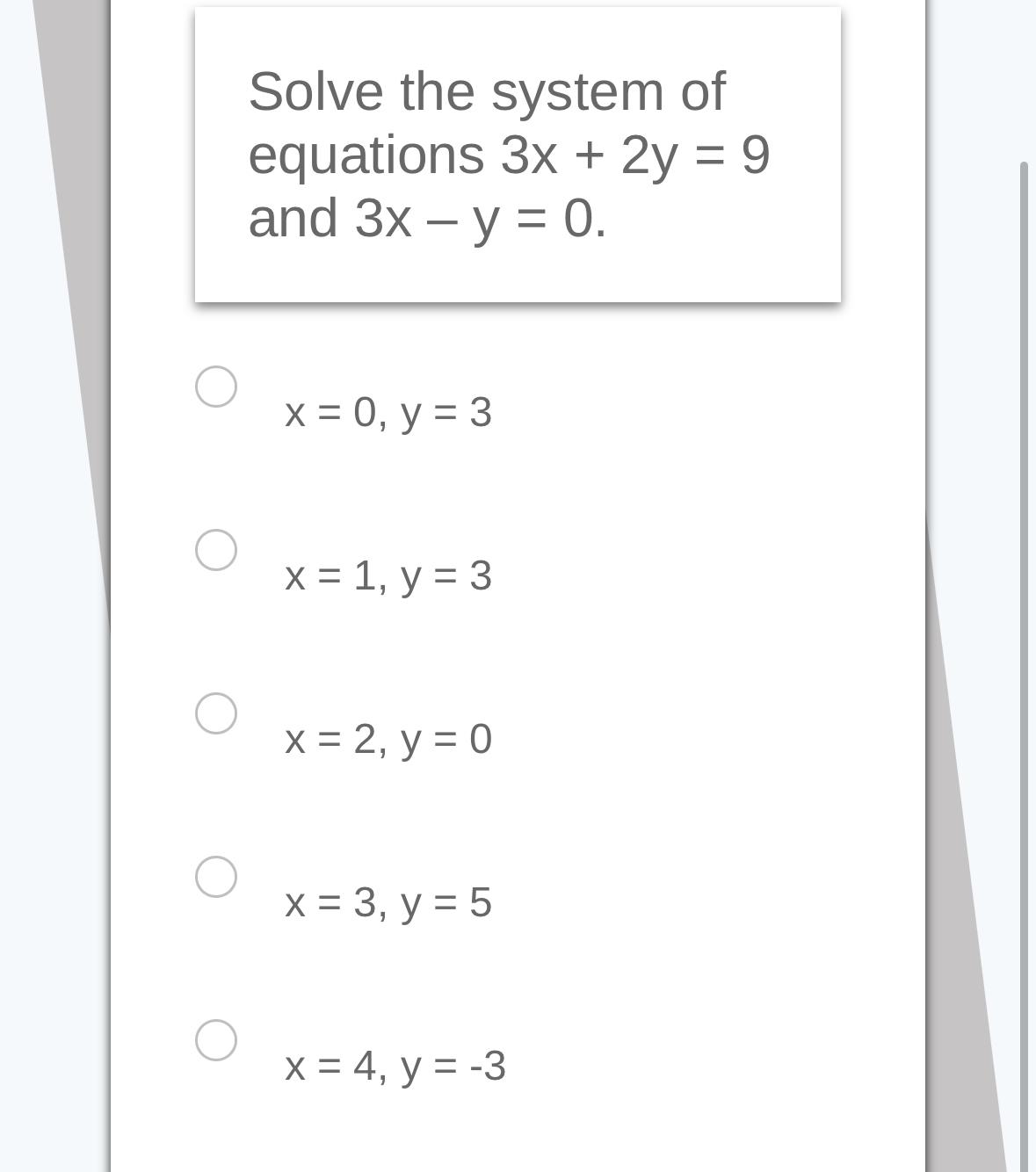 Solved Solve the system of equations 3x+2y=9 ﻿and | Chegg.com