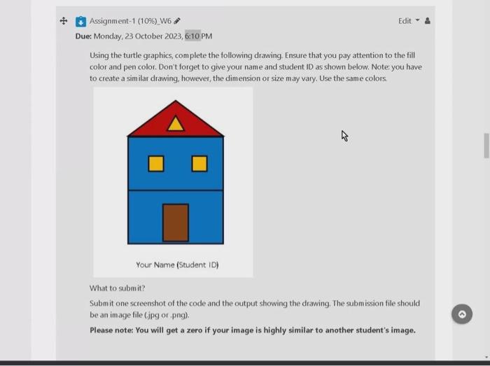 Solved Using the turtle graphics, complete the following | Chegg.com