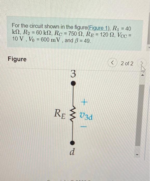 Solved For the circuit shown in the figure(Figure 1), R1=40 | Chegg.com