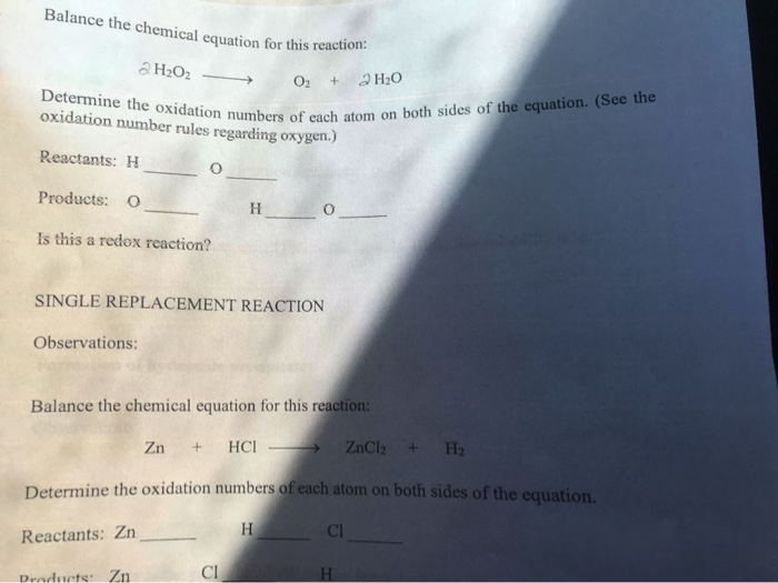 Solved U T H20 c. Determine the oxidation numbers of each | Chegg.com