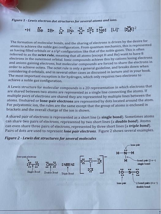 LAB Lewis Structures and Molecular Bonds 06 | Chegg.com