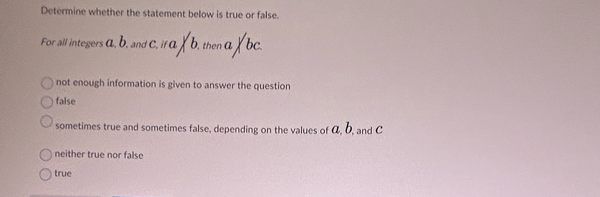 Determine whether the statement below is true or | Chegg.com