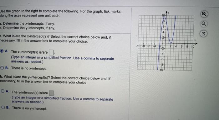 Solved 10- Use the graph to the right to complete the | Chegg.com