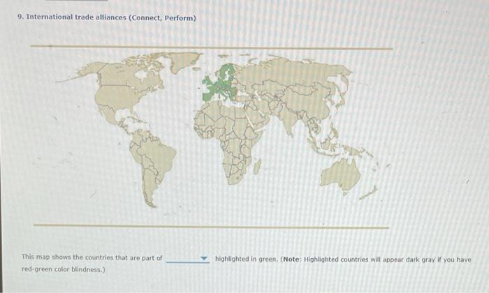 Solved 9. International trade alliances (Connect, Perform) | Chegg.com