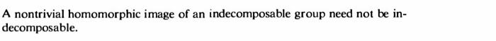 Solved A Nontrivial Homomorphic Image Of An Indecomposable