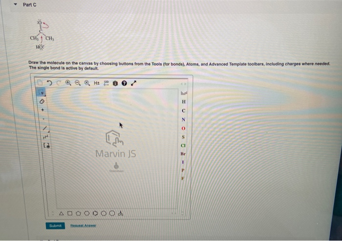 Solved Part CHCH Draw the molecule on the canvas by choosing | Chegg.com