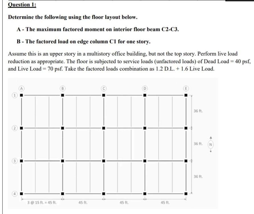 Solved Determine the following using the floor layout below. | Chegg.com