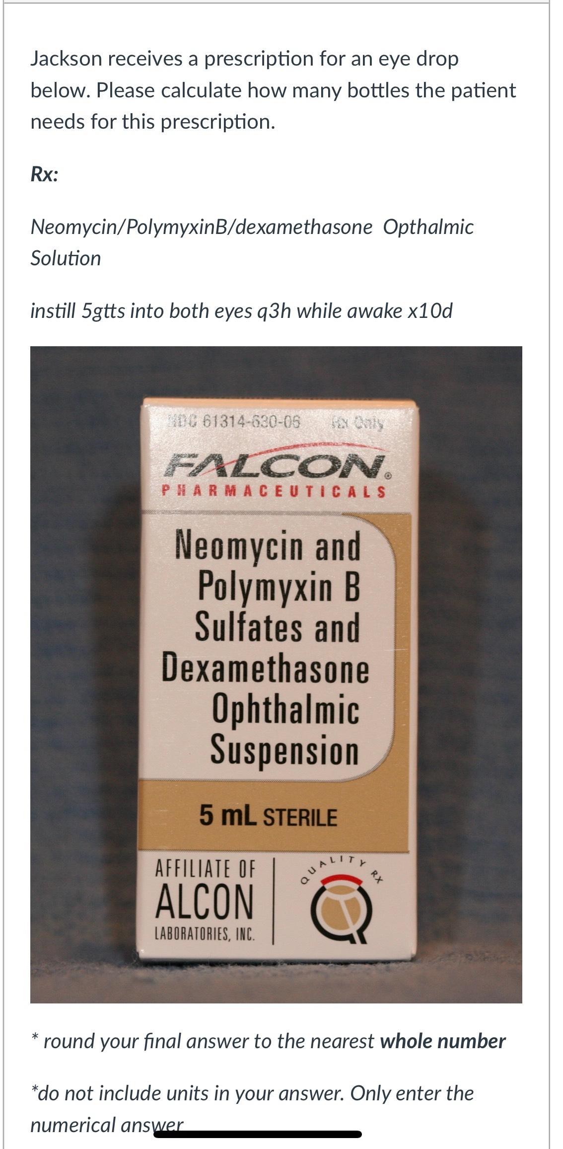 Solved Jackson receives a prescription for an eye drop | Chegg.com