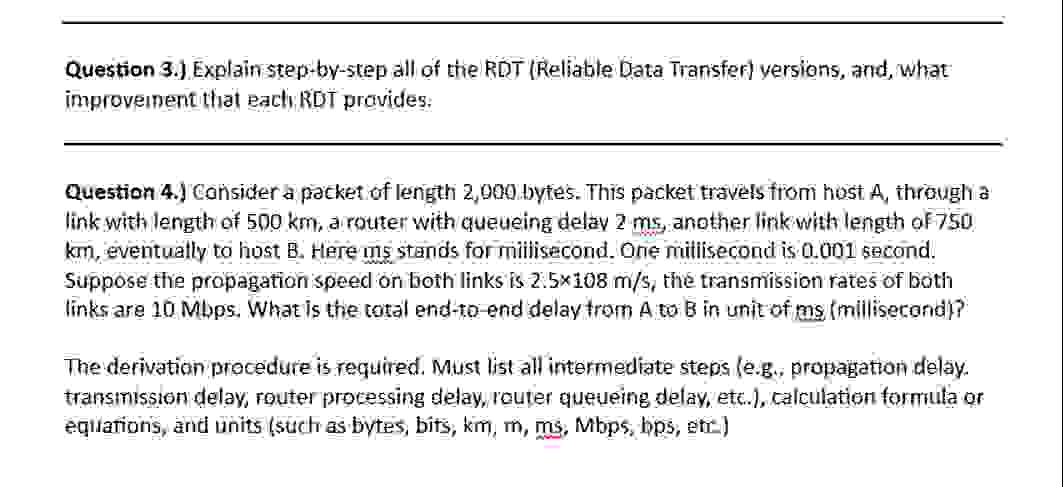 Solved Question 3.) ﻿Explain step-by-step all of the RDT | Chegg.com