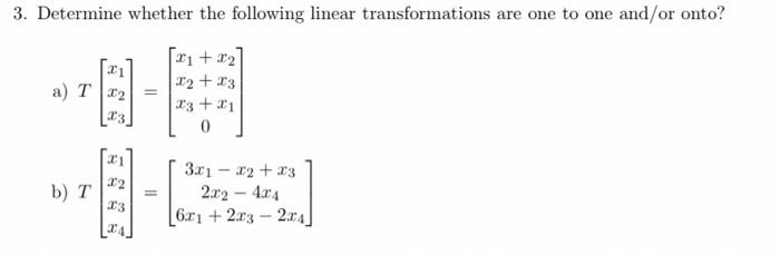 Solved Determine whether the following linear | Chegg.com